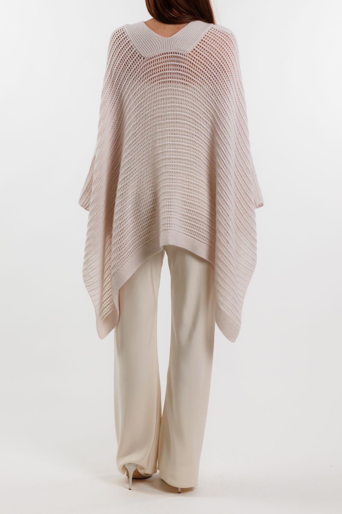 Women's Open Stitch Poncho | TSE
