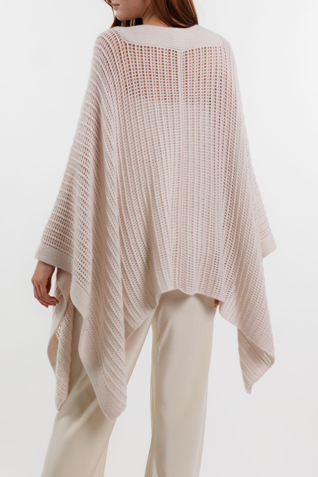 Women's Open Stitch Poncho | TSE
